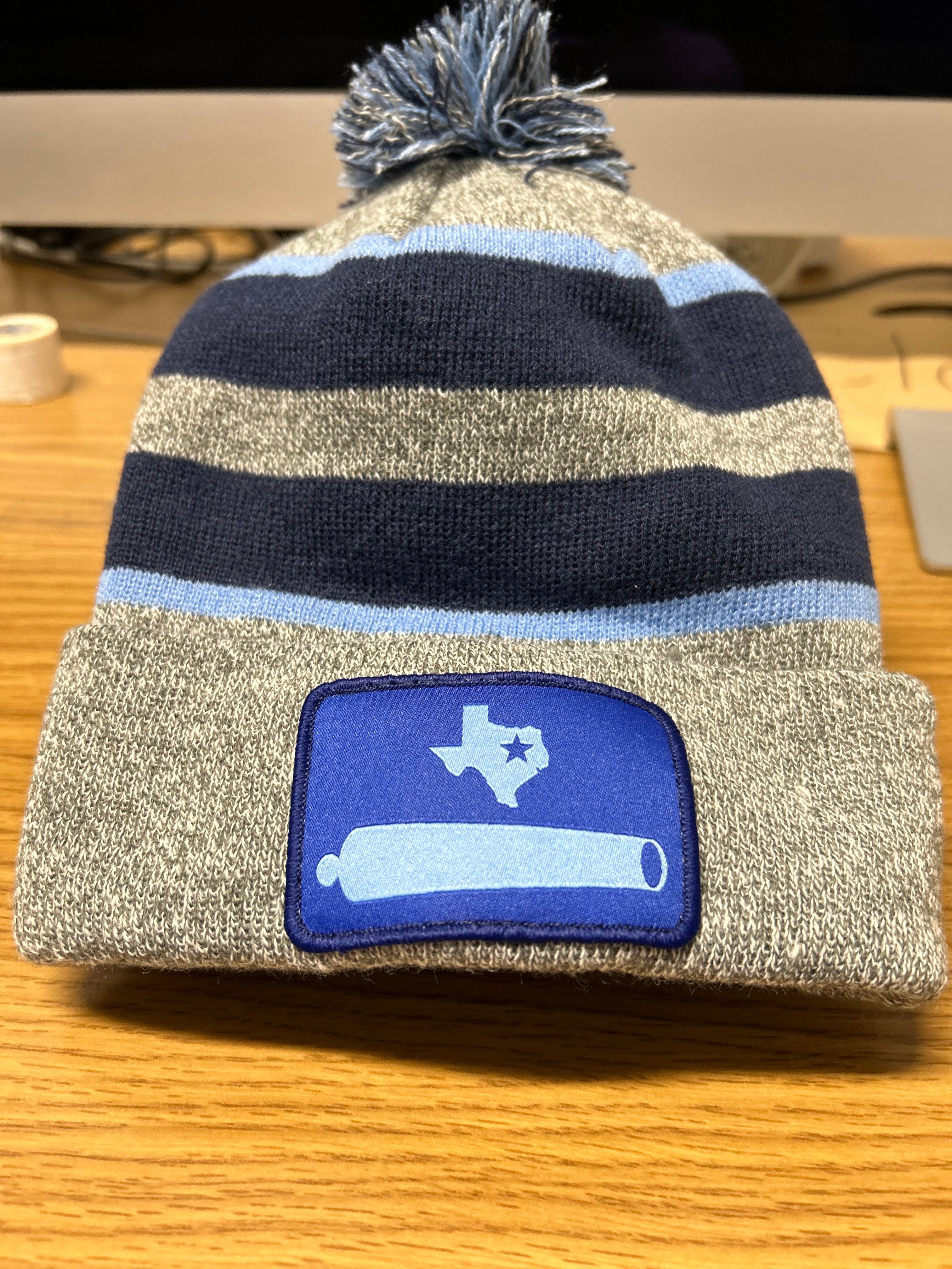 Cannons Striped Knit Beanie | Texas Cannons Baseball Club