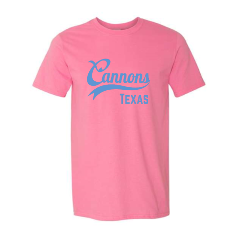 Texas Cannons' Pink Script Shirt | Texas Cannons Baseball Club