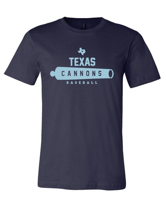 Cannons' Logo Poly/Cotton Shirt-Navy | Texas Cannons Baseball Club
